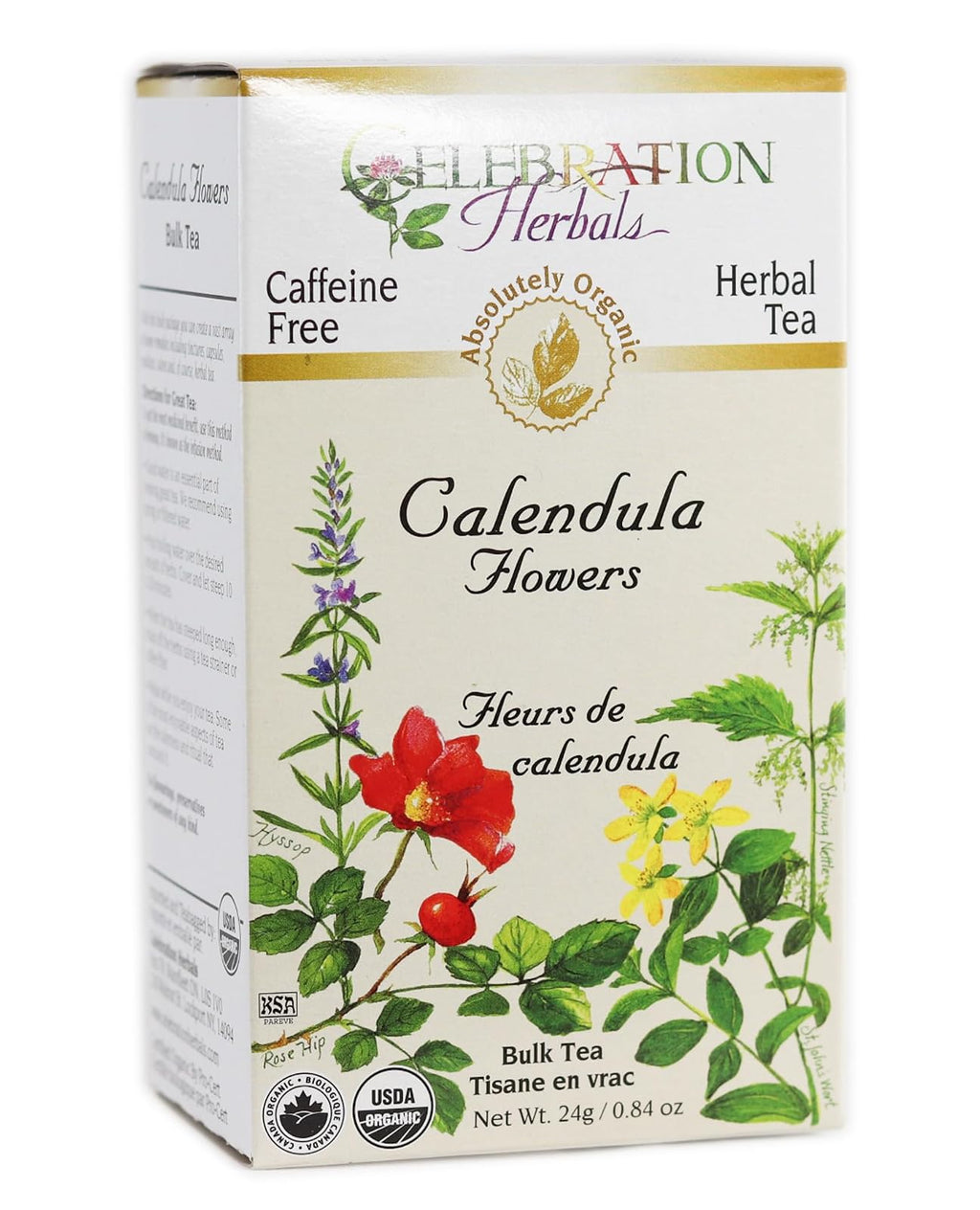 organic calendula flower herbal tea