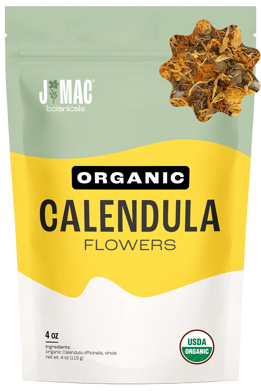 organic calendula flower tea