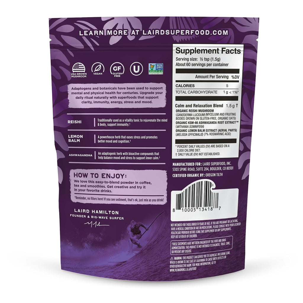 Organic Calm & Relax mushroom mix