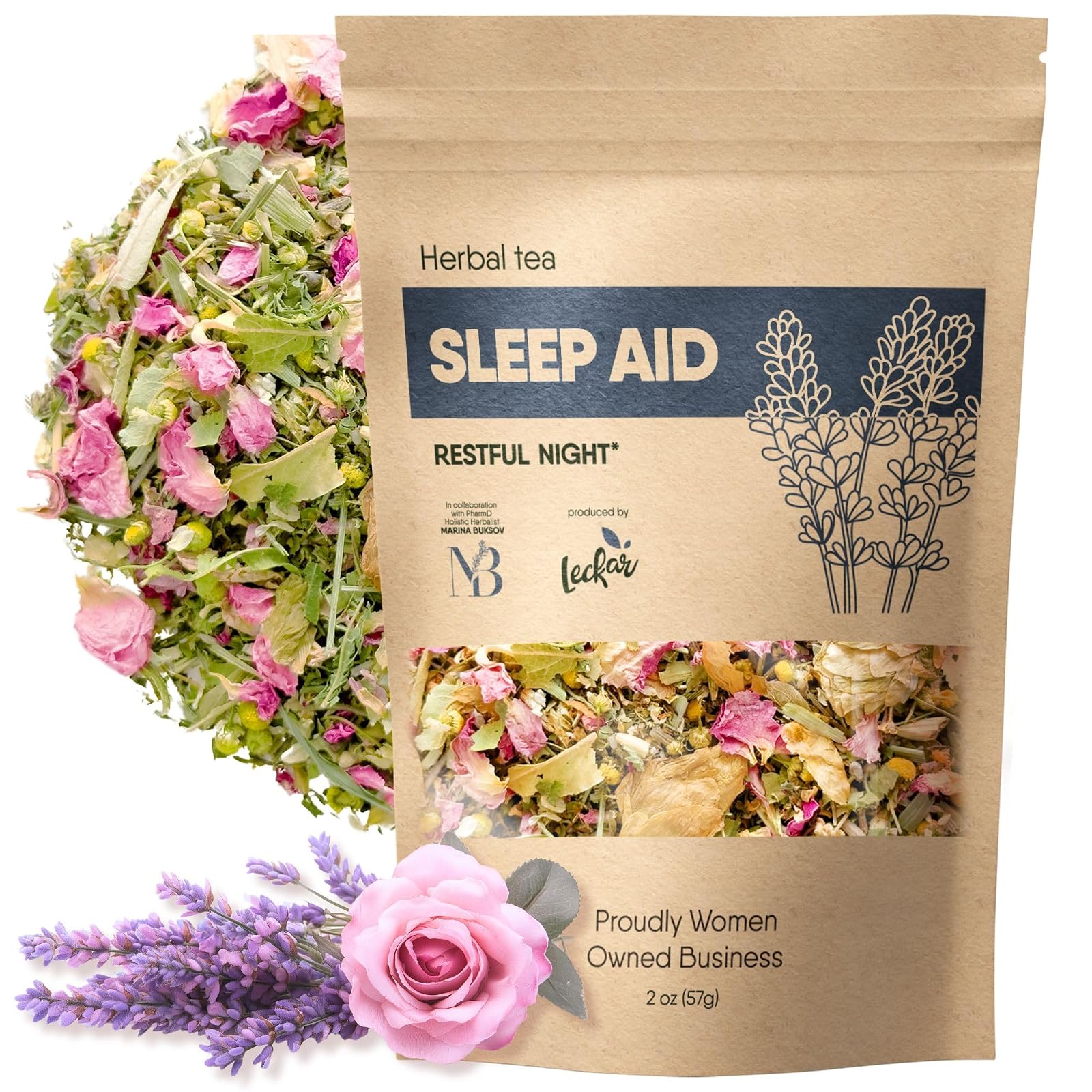 organic calming herbal tea bags