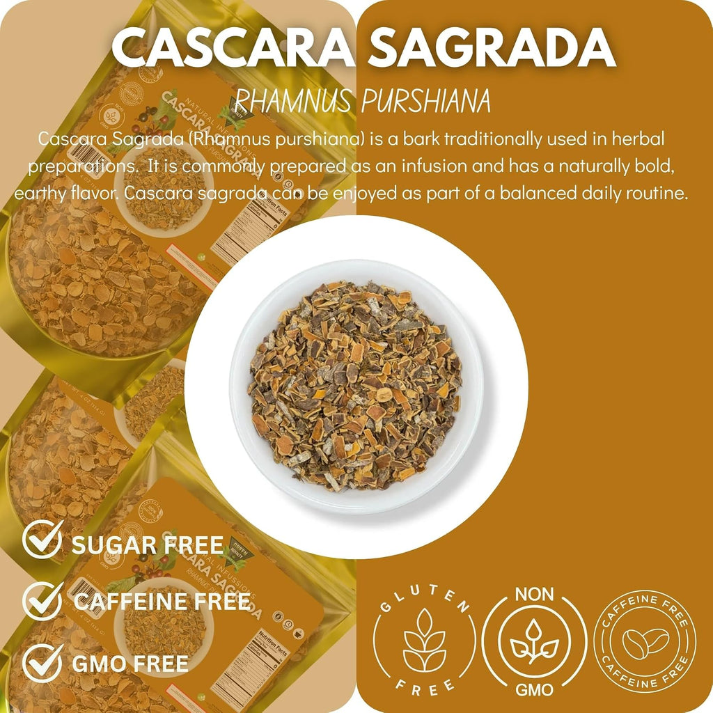 Organic Cascara Sagrada tea leaves