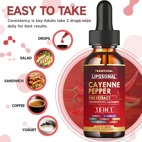 Organic cayenne pepper drops for vitality