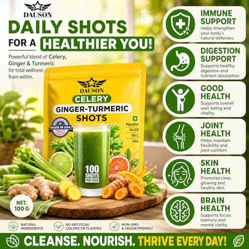 organic celery ginger wellness drink