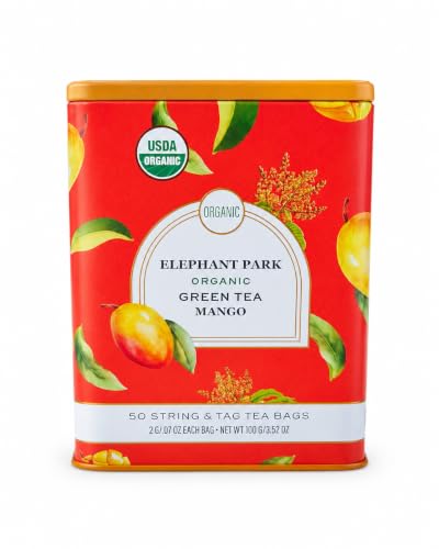 Organic Ceylon Mango Green Tea packets