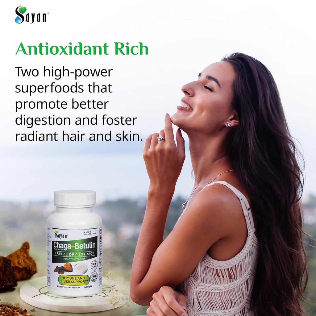 Organic chaga capsules for vitality