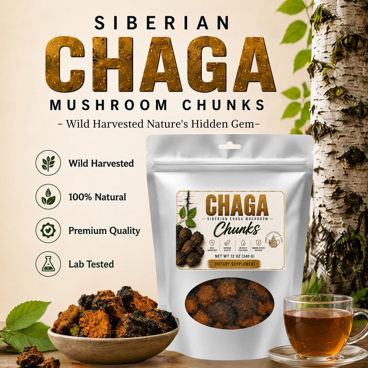 organic chaga for natural wellness