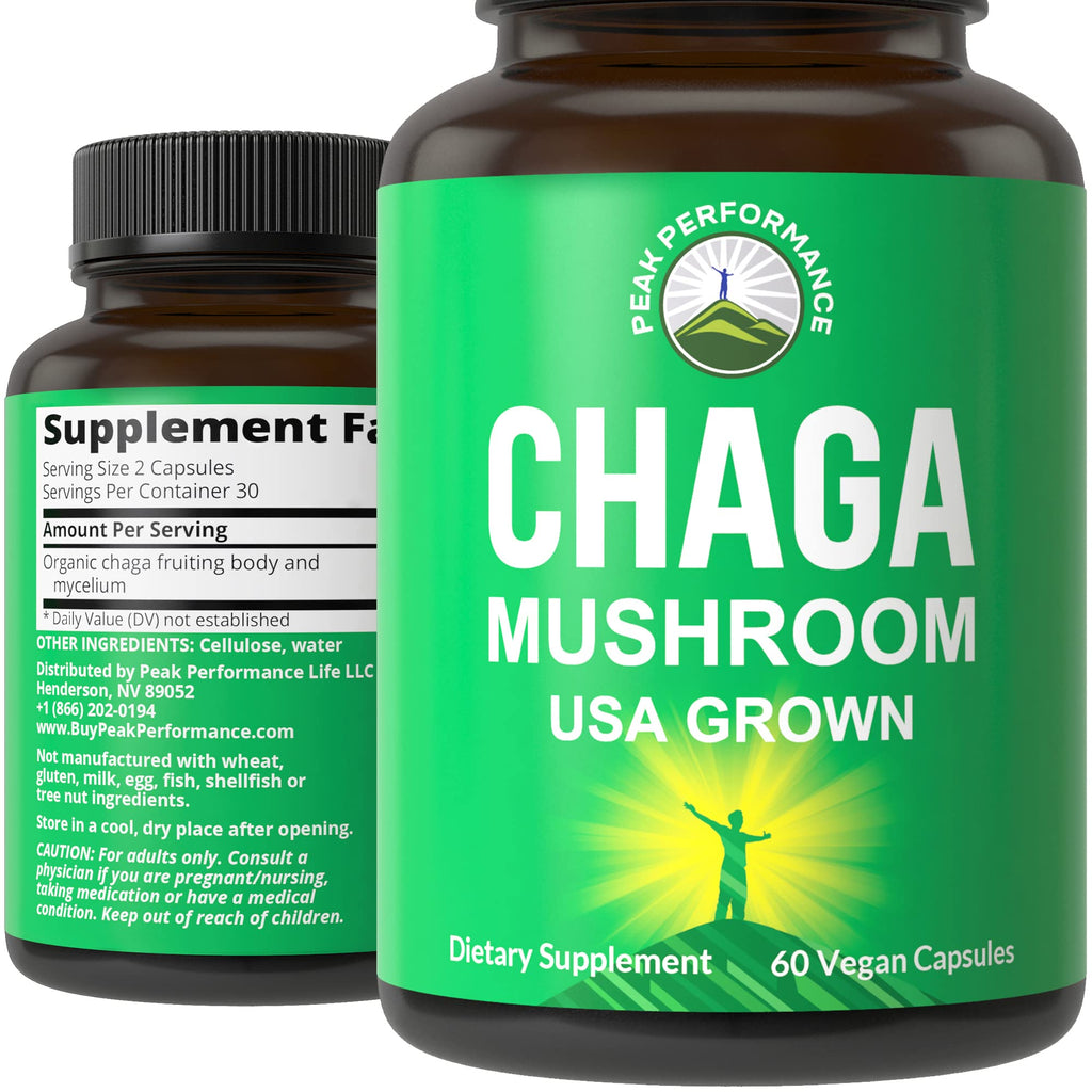organic chaga mushroom capsules for immunity