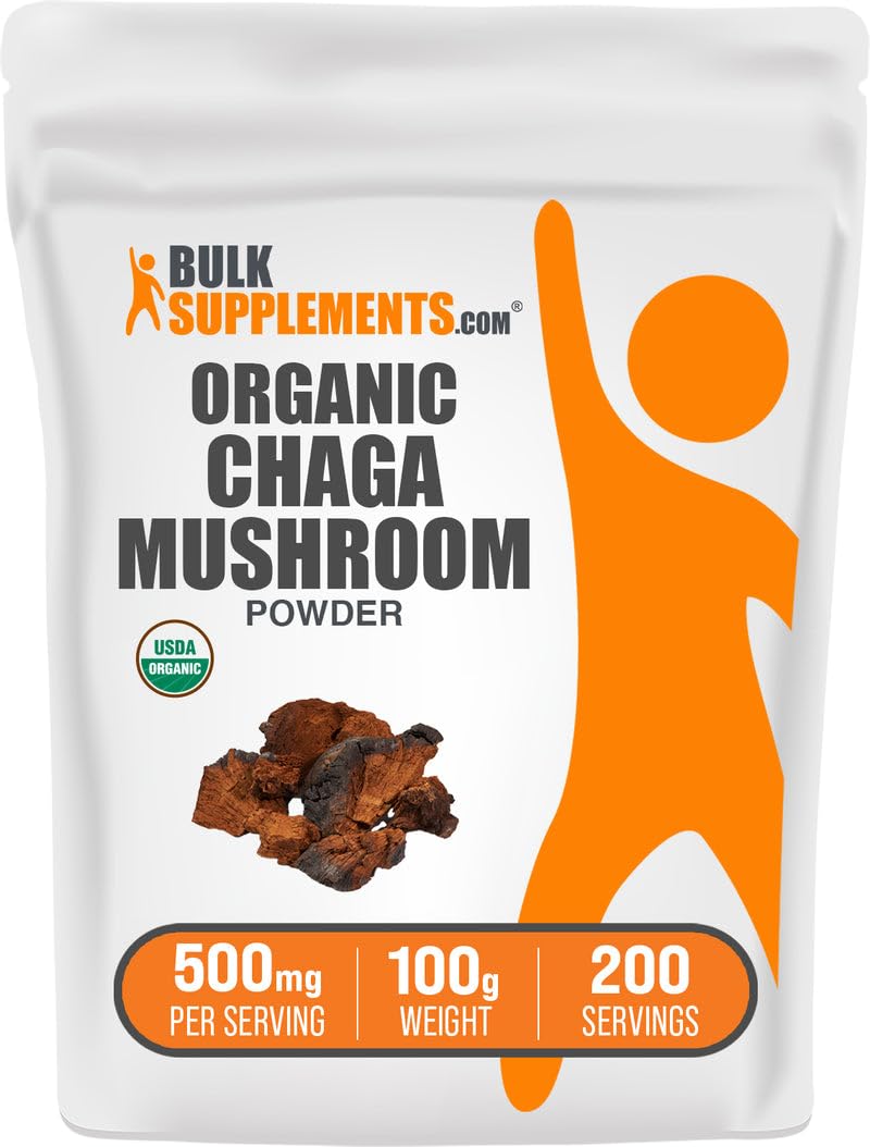 Organic Chaga mushroom powder supplement