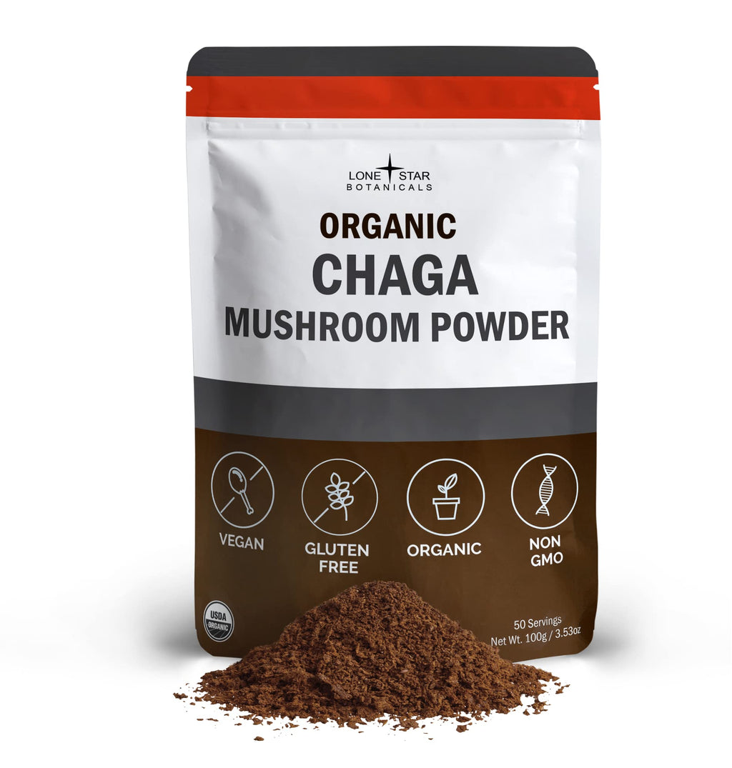 organic chaga mushroom powder supplement