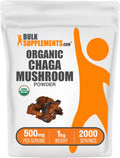 organic chaga mushroom powder supplement