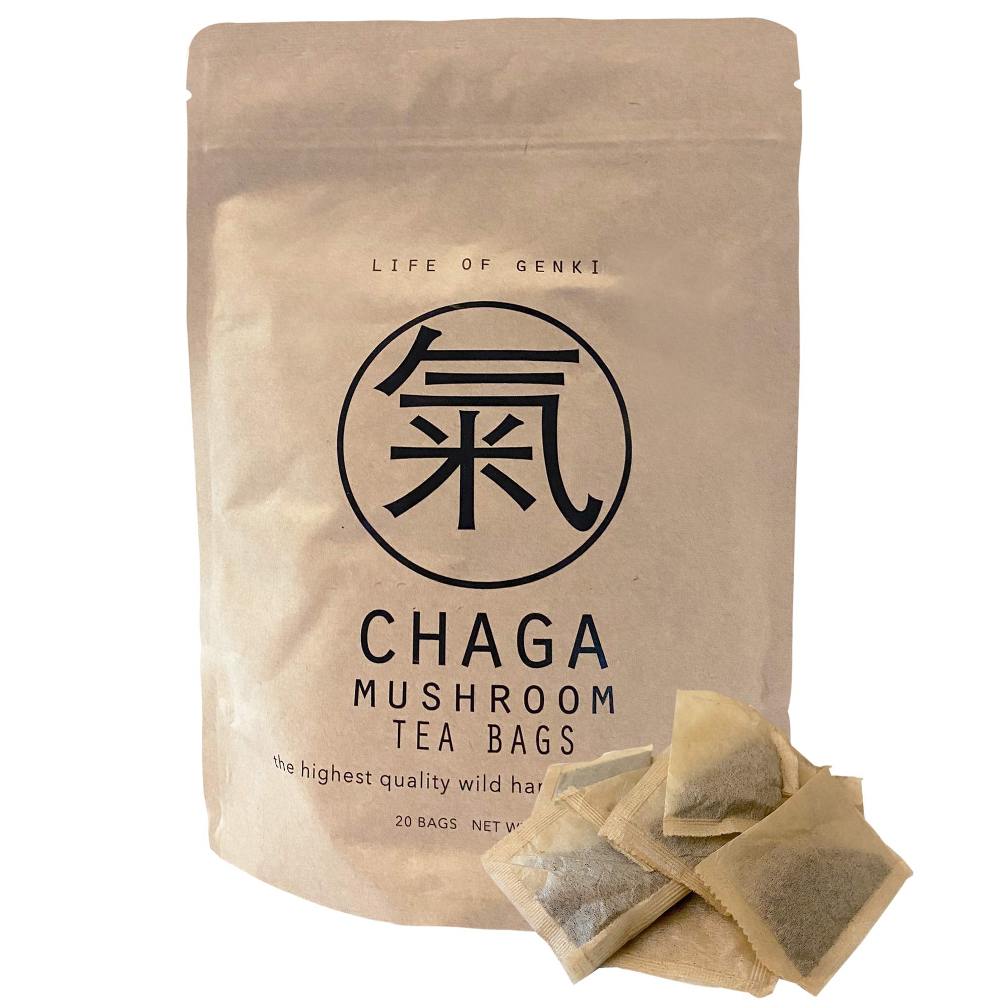 organic chaga mushroom tea bags