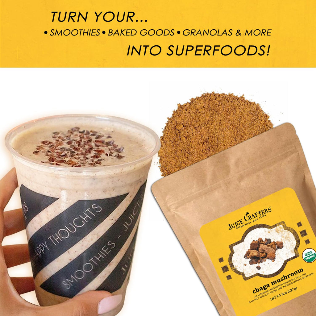 organic chaga powder for smoothies