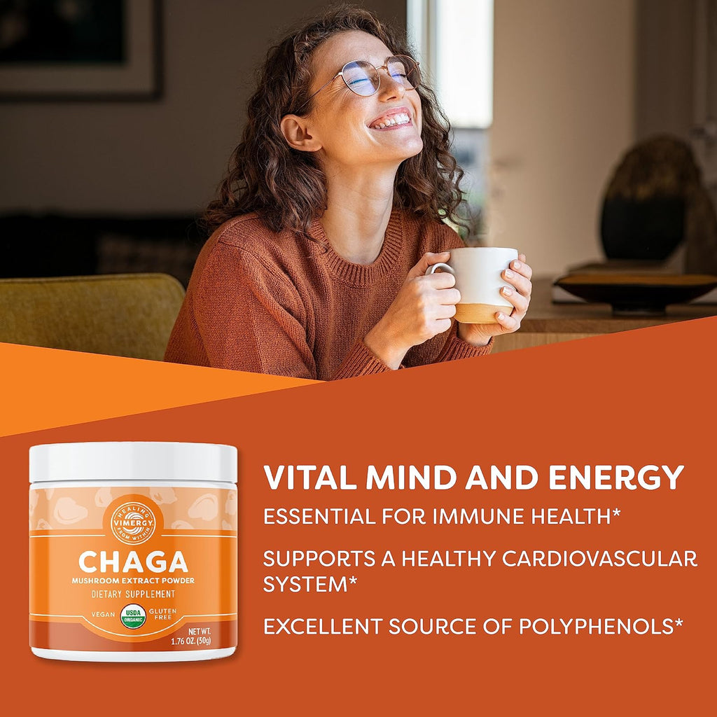 Organic Chaga powder for smoothies