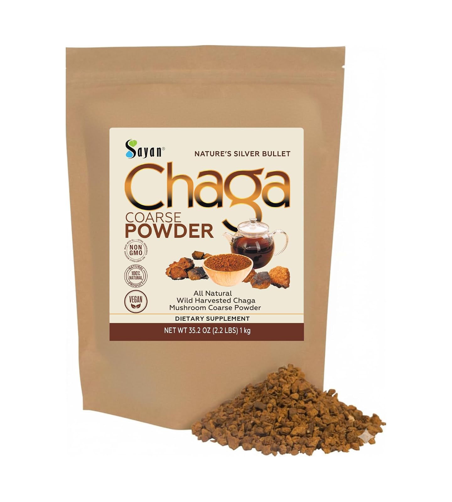 organic chaga powder for tea
