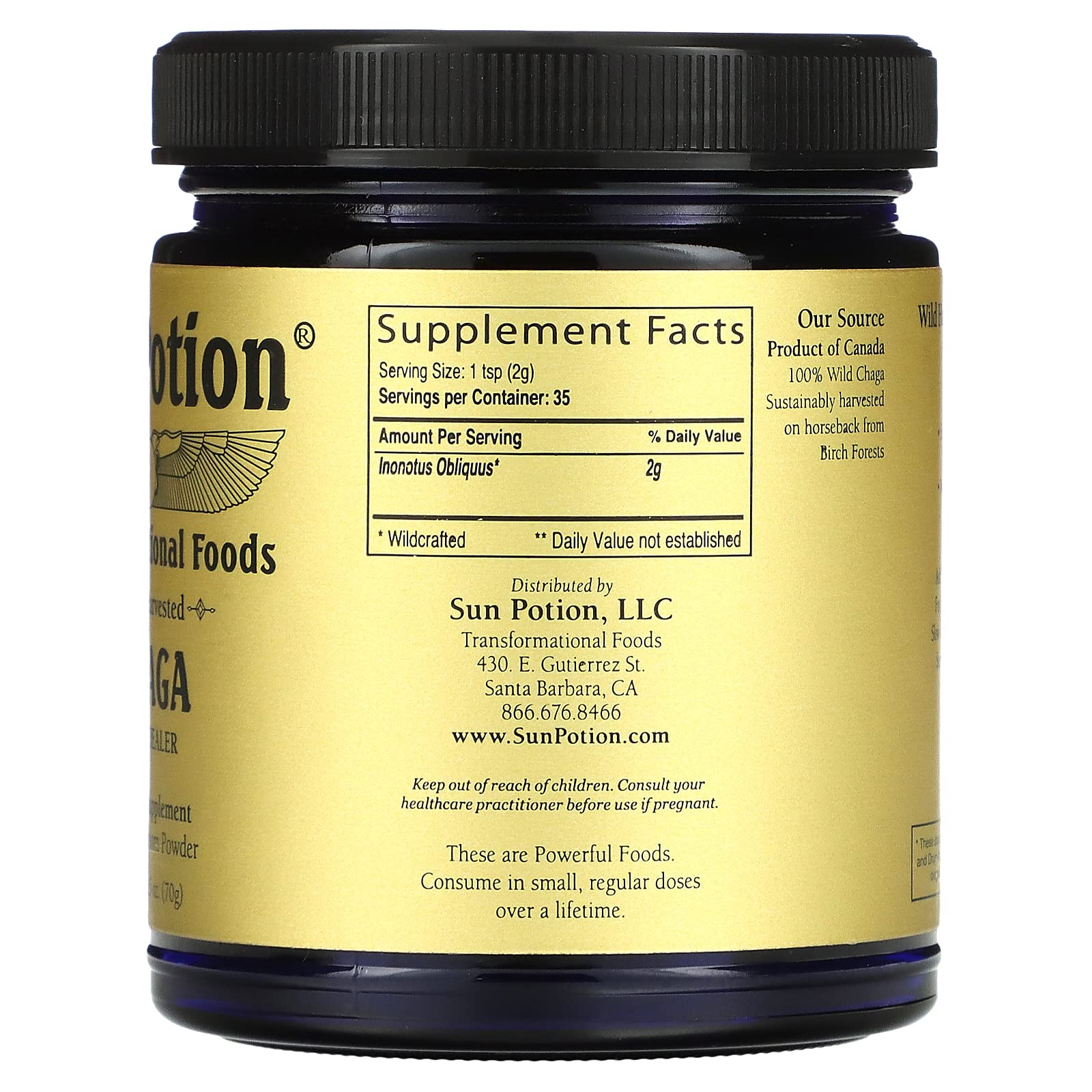 organic chaga powder for wellness