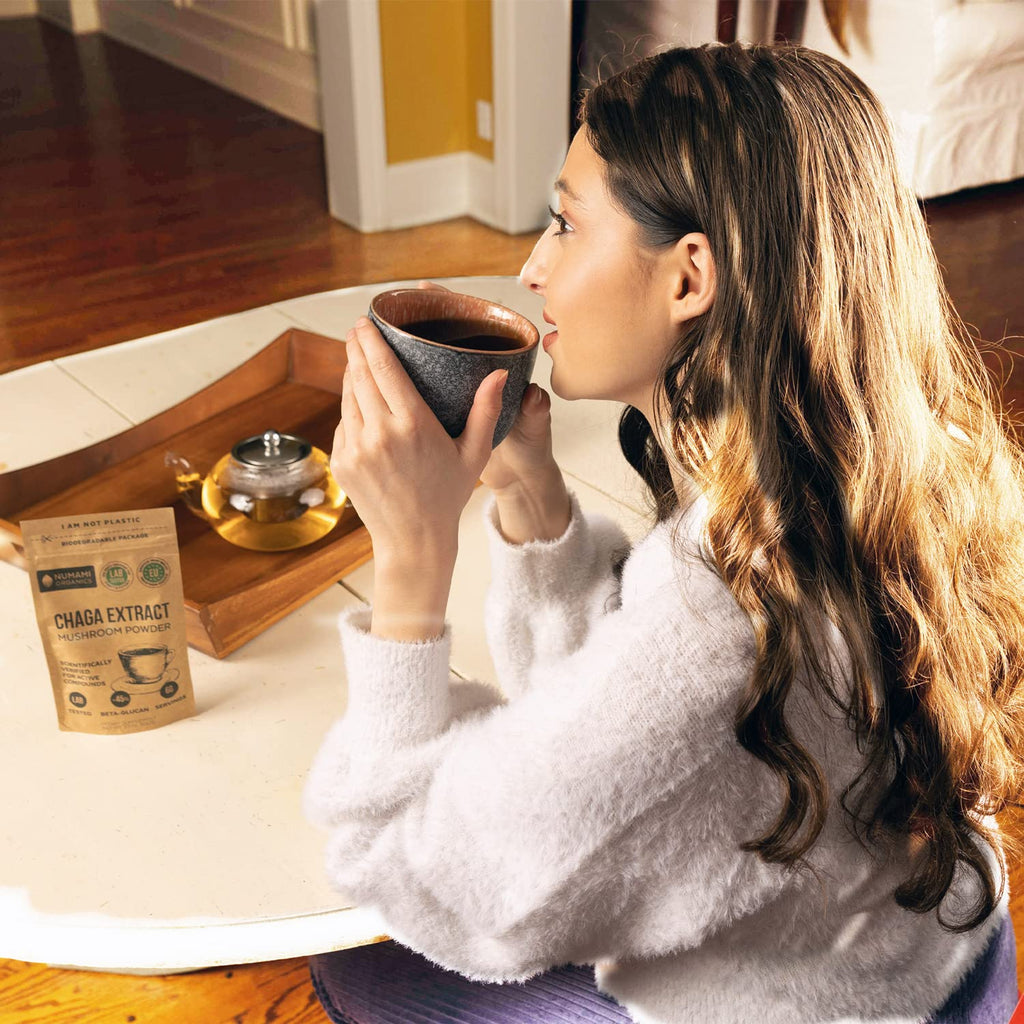 Organic chaga powder for wellness