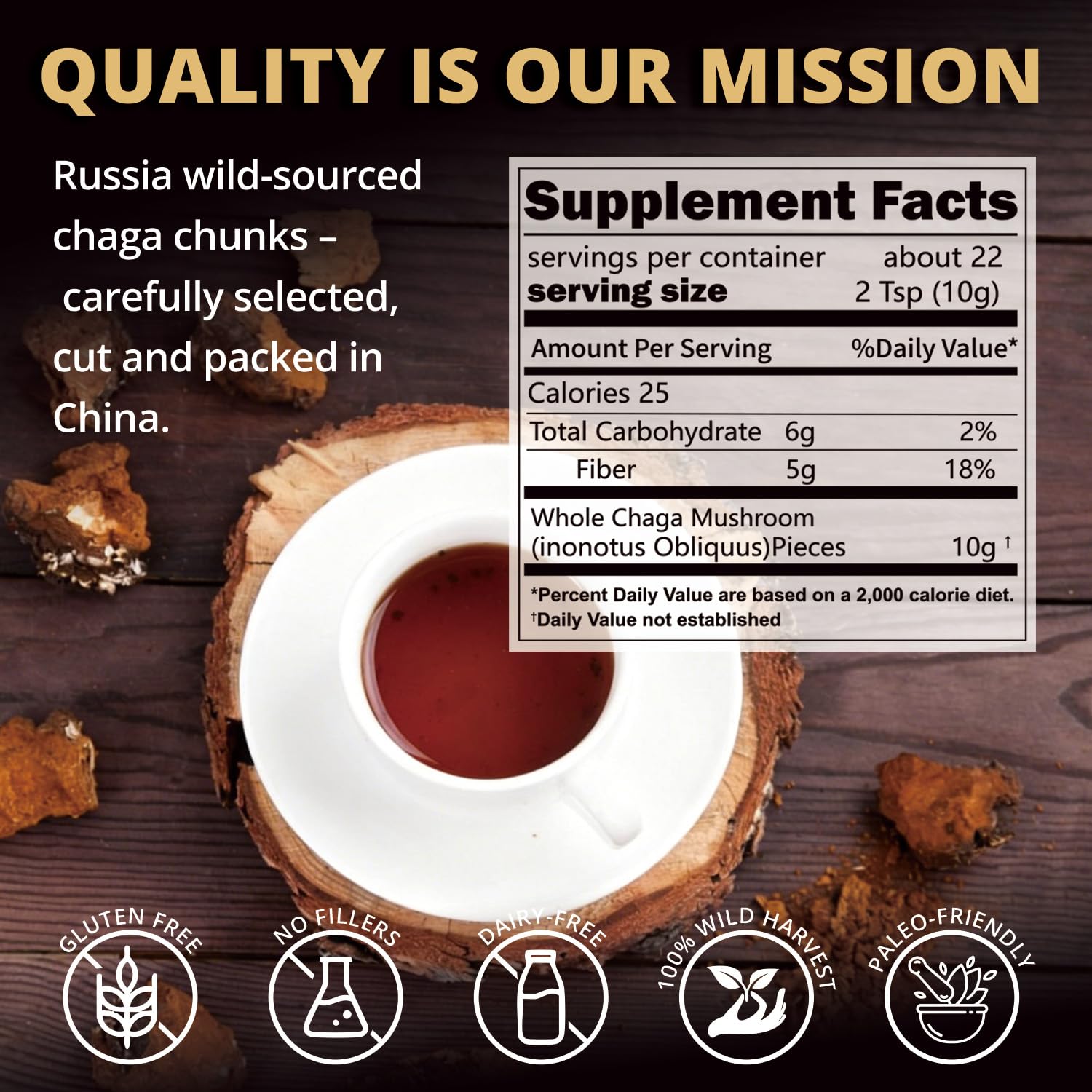organic chaga tea for wellness