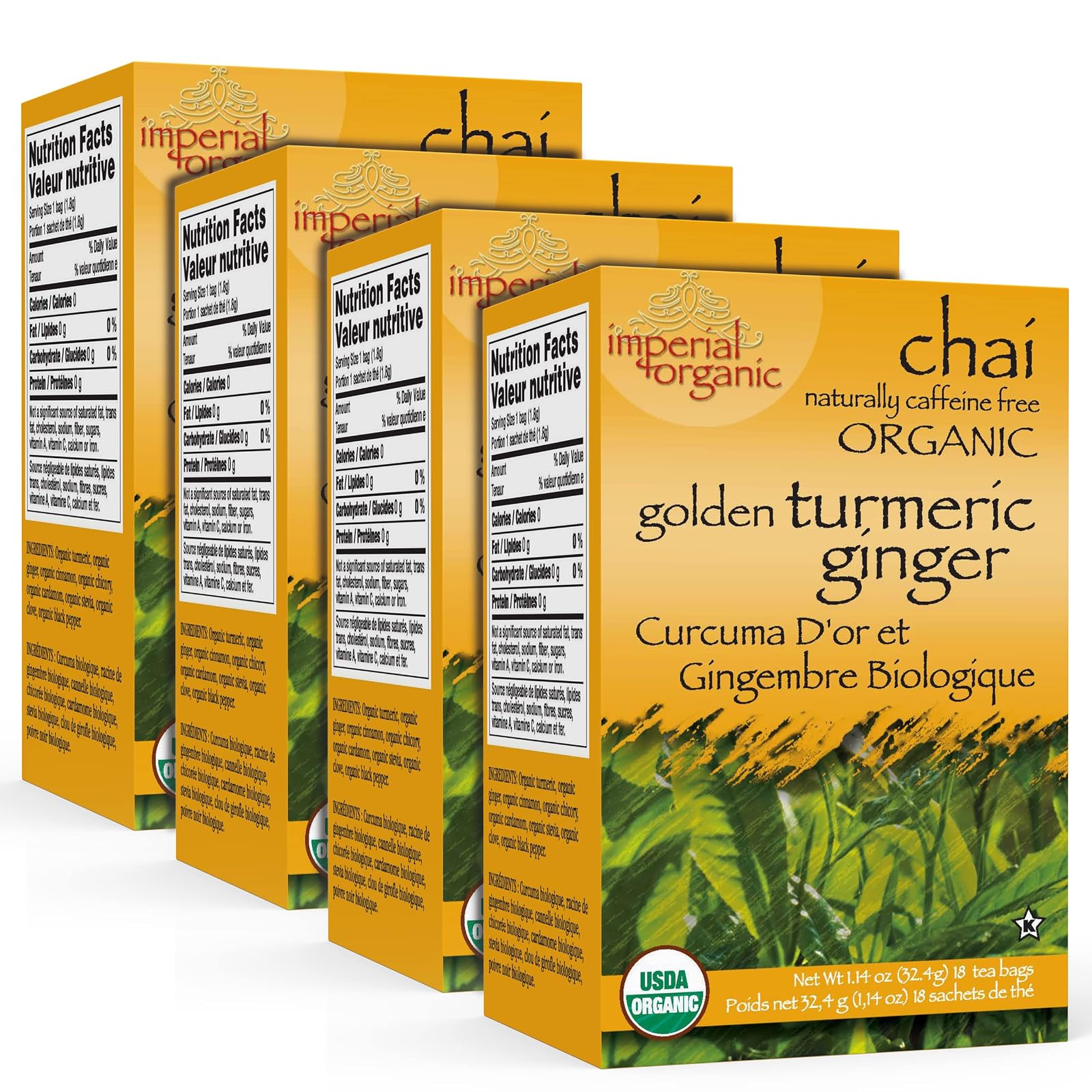 organic chai tea with turmeric