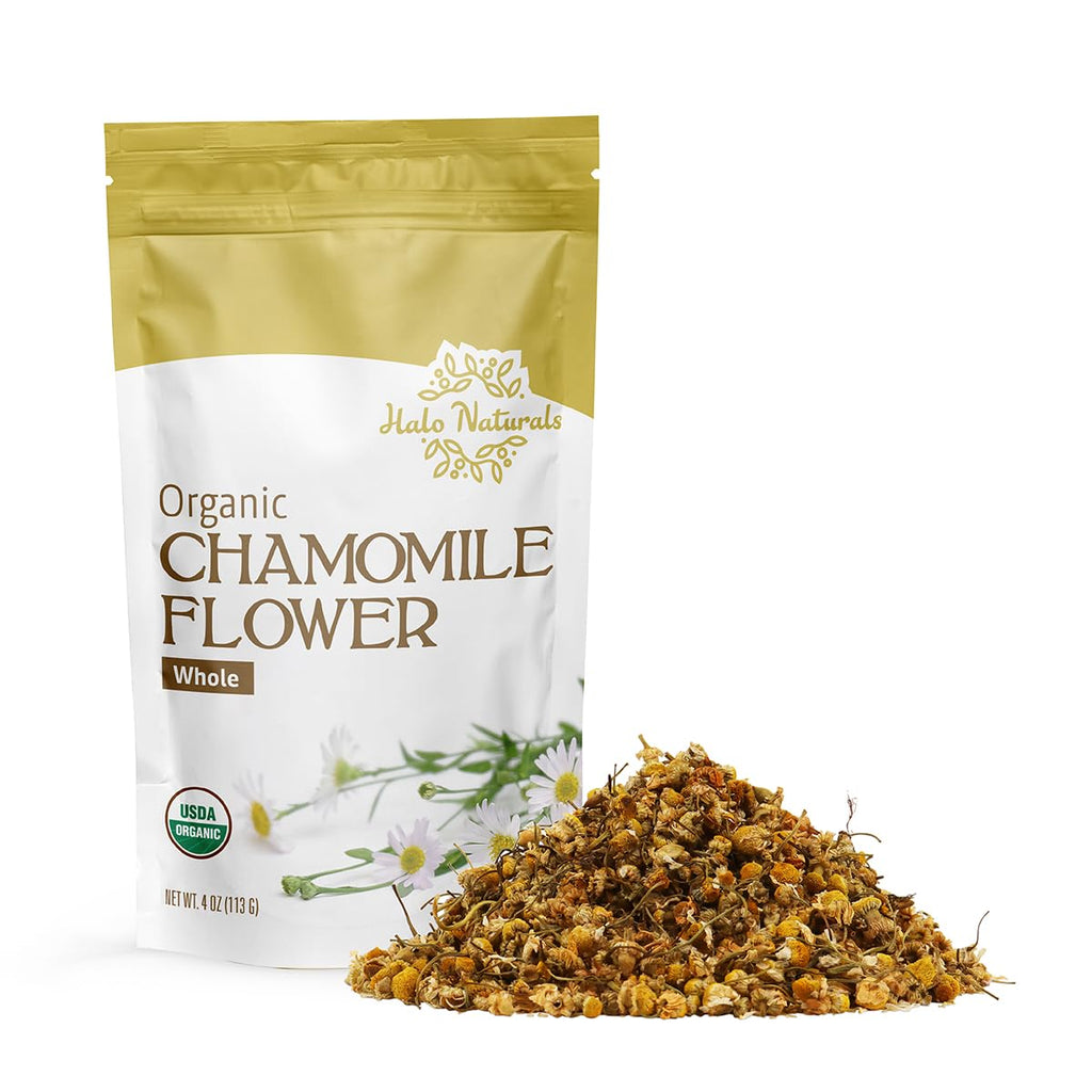 organic chamomile flower tea