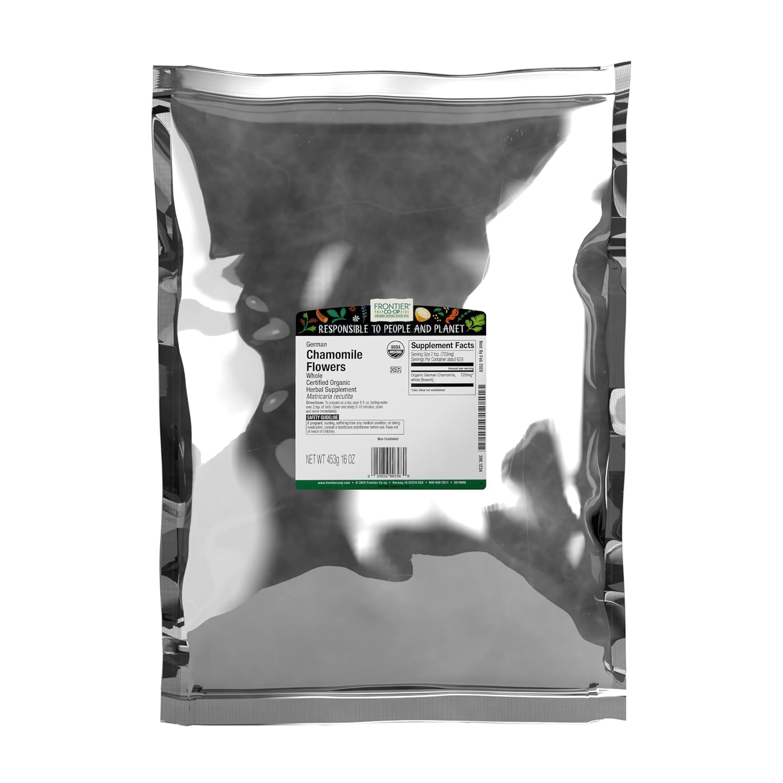 organic chamomile flowers bulk bag