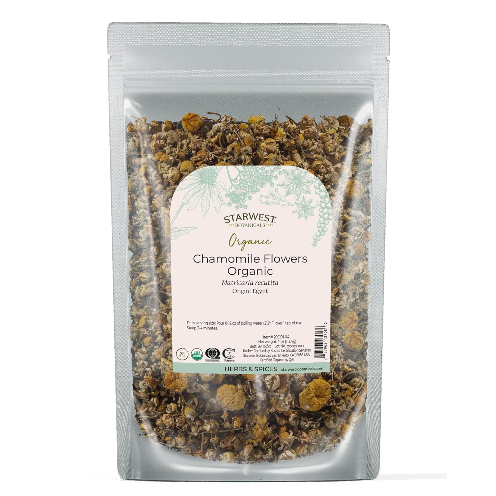 organic chamomile flowers for tea