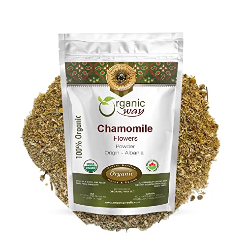 organic chamomile flowers powder for relaxation