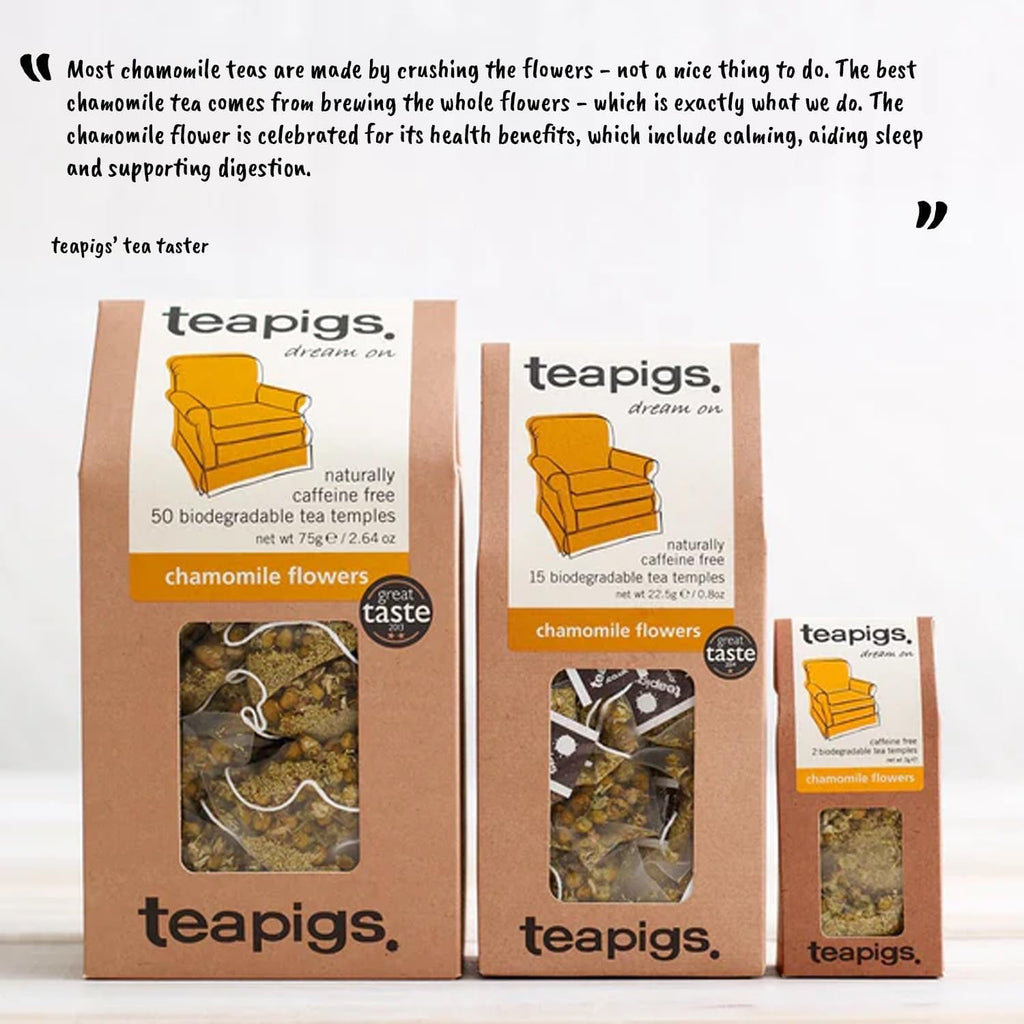 organic chamomile flowers tea bags