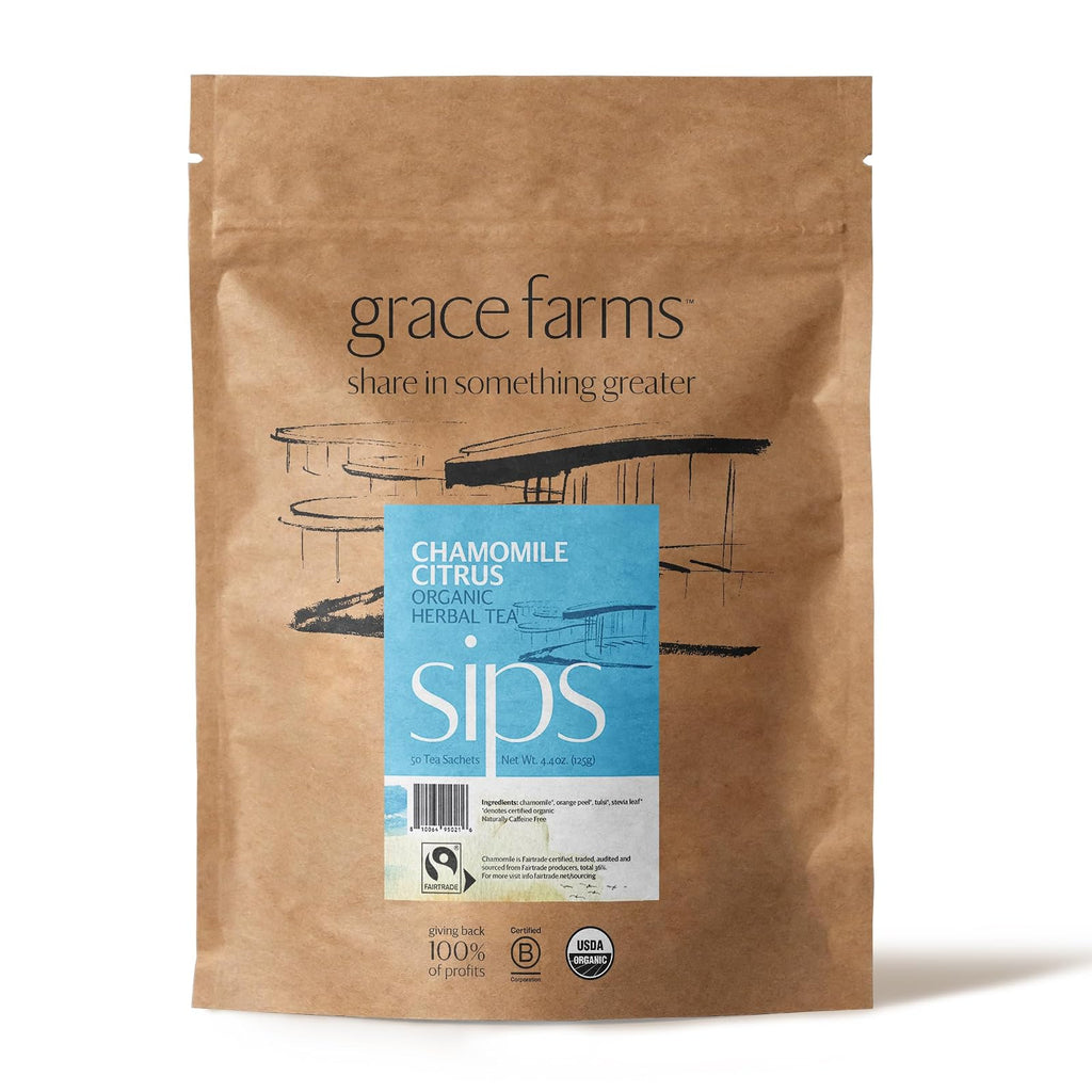 organic chamomile herbal tea sachets