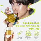 organic chamomile mint herbal infusion