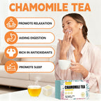 Organic chamomile tea bags for sleep support