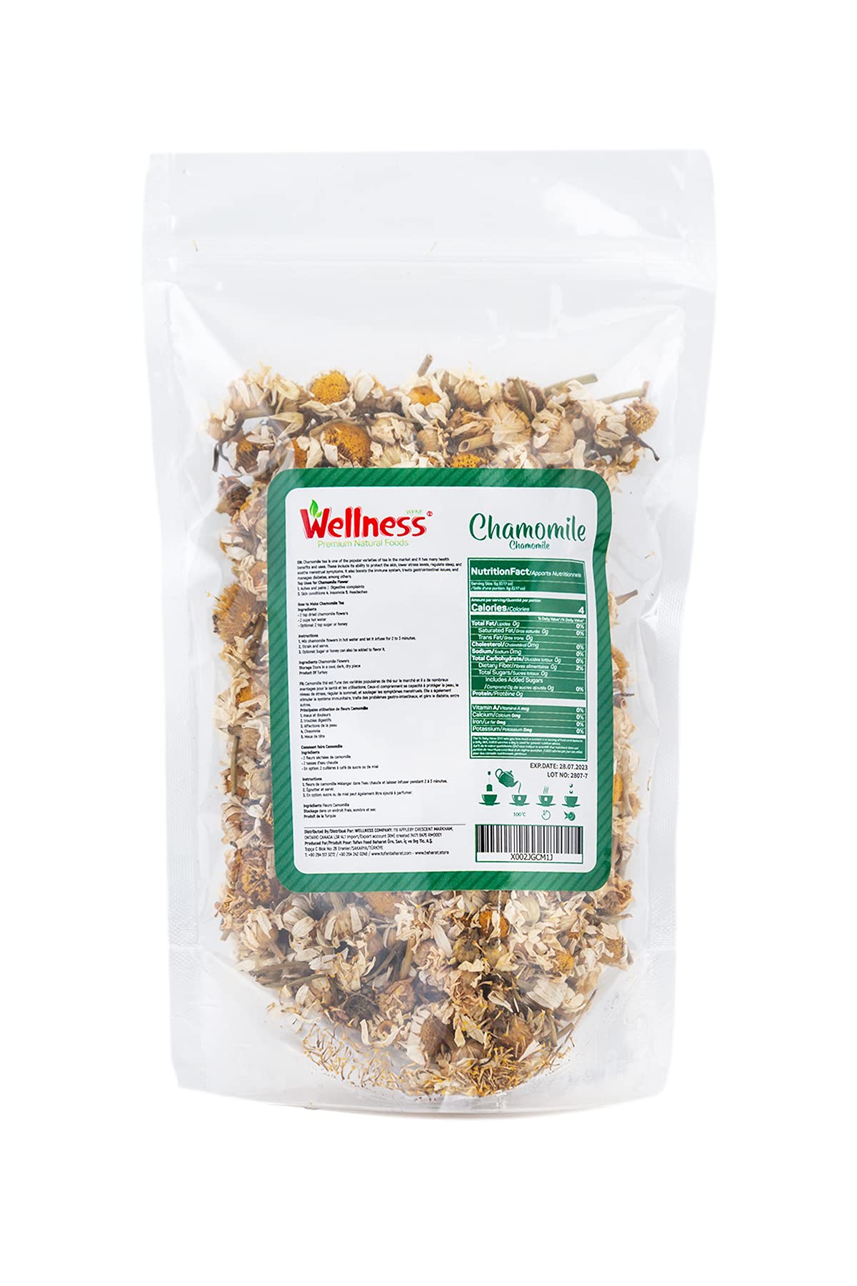 organic chamomile tea for wellness