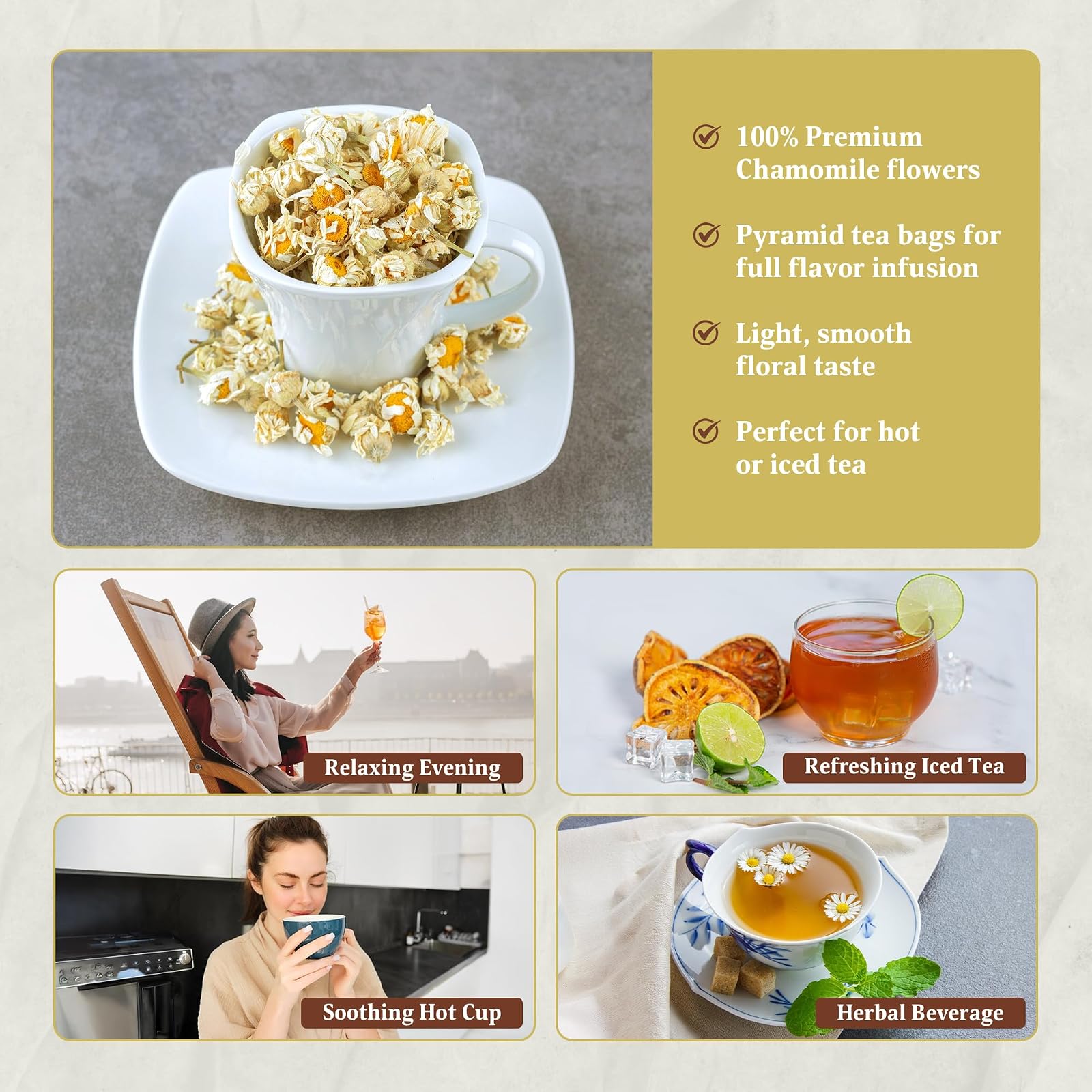 organic chamomile tea for wellness