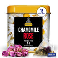 organic chamomile tea with rose