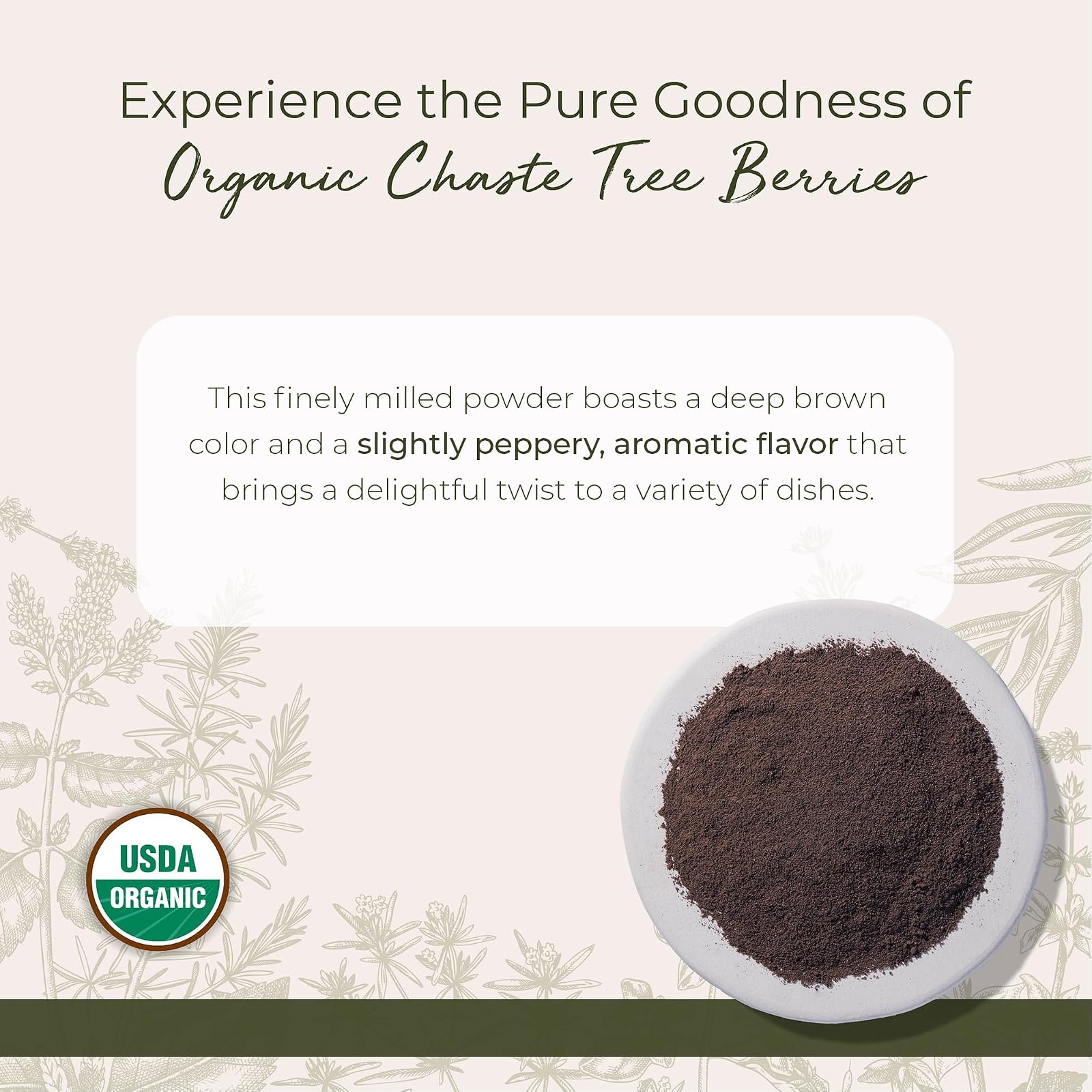 organic chaste tree berries for herbal tea