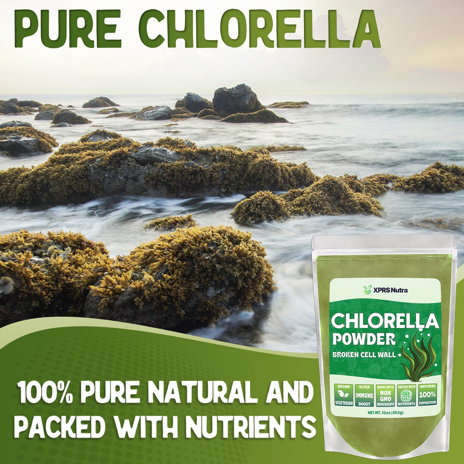 organic chlorella for detoxification
