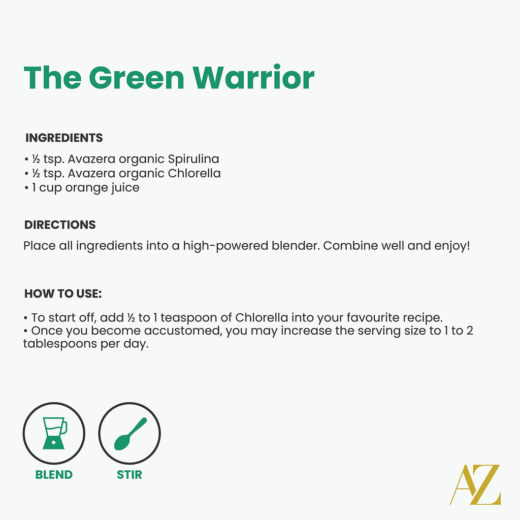 organic chlorella for energy boost