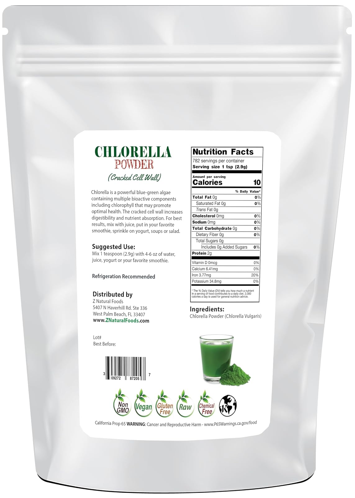 organic chlorella powder for energy boost