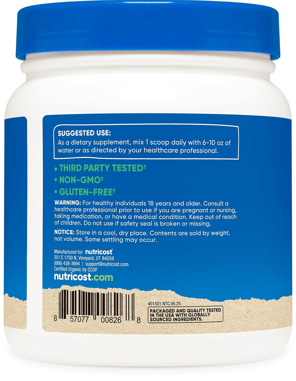 Organic chlorella powder for smoothies