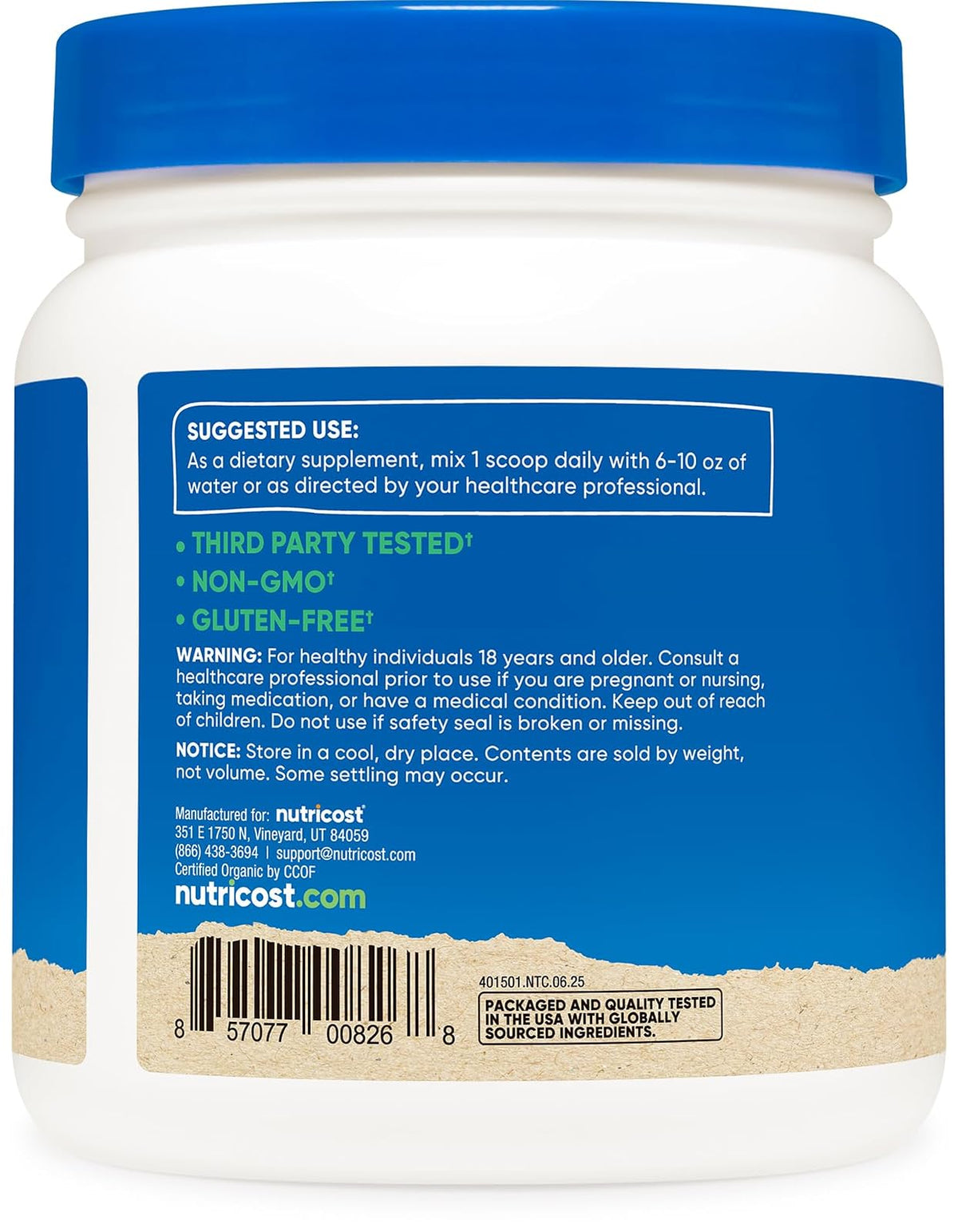 Organic chlorella powder for smoothies