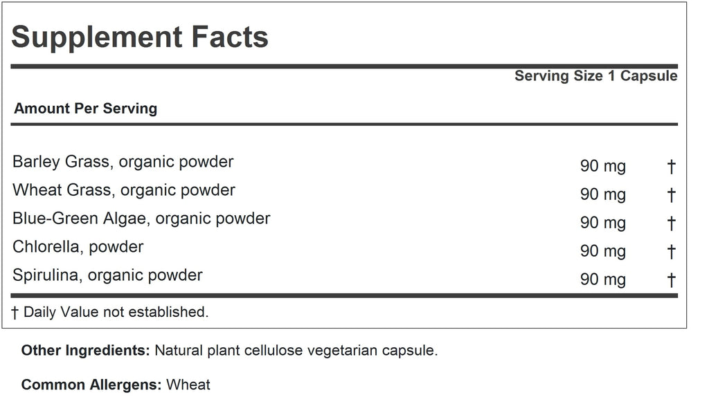 organic chlorella spirulina blend capsules