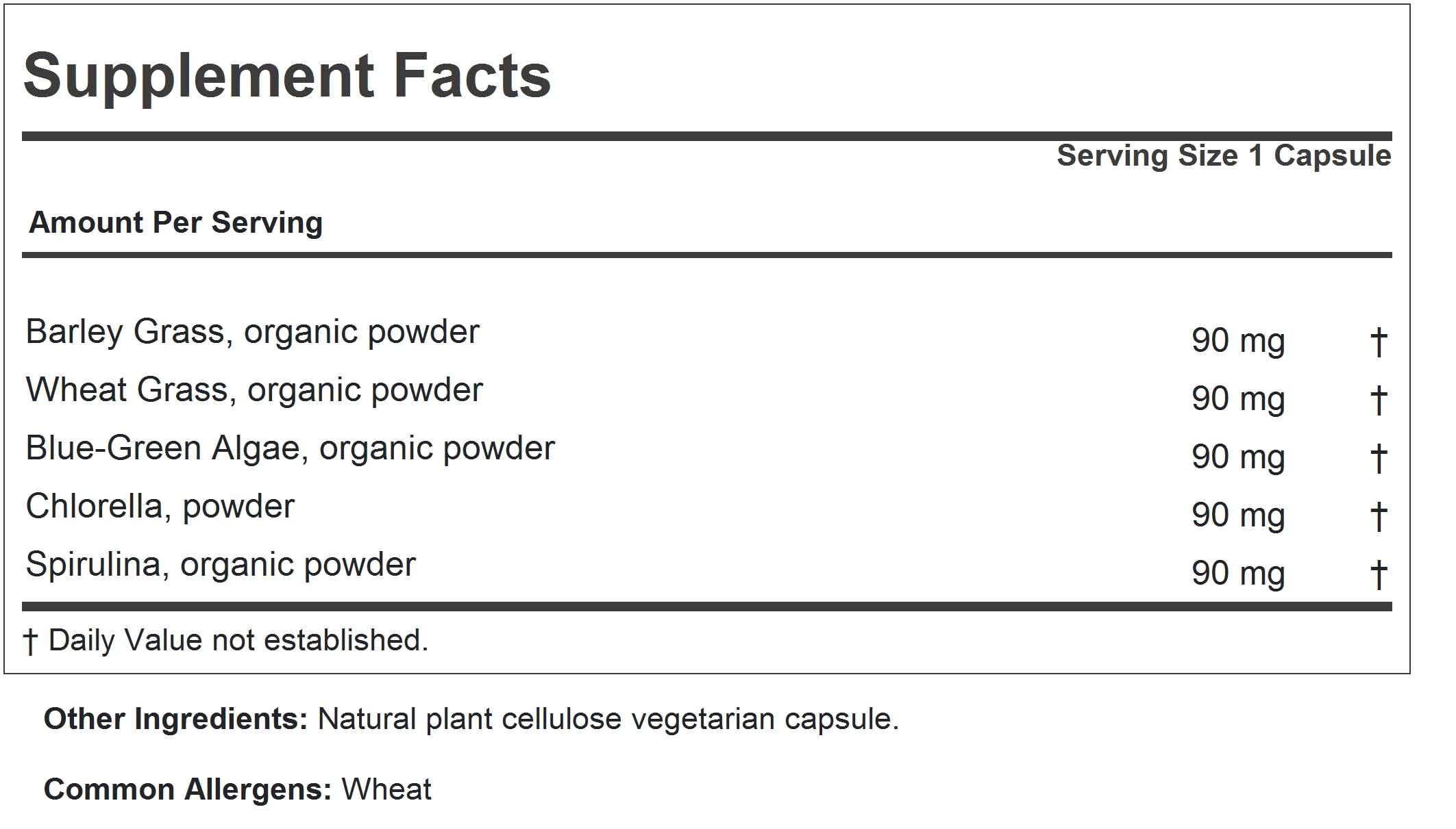 organic chlorella spirulina blend capsules