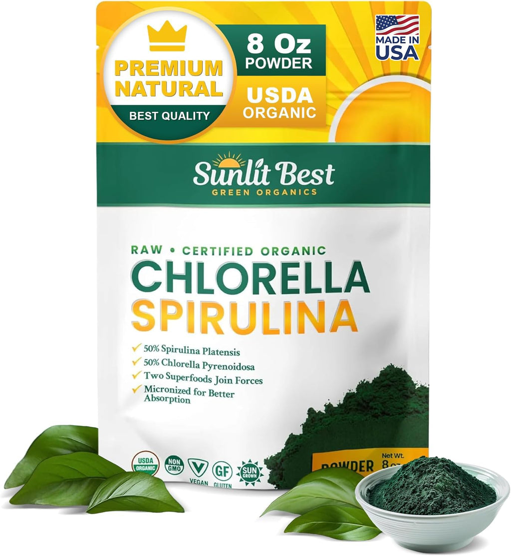 organic chlorella spirulina powder benefits