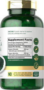 organic chlorella spirulina supplement