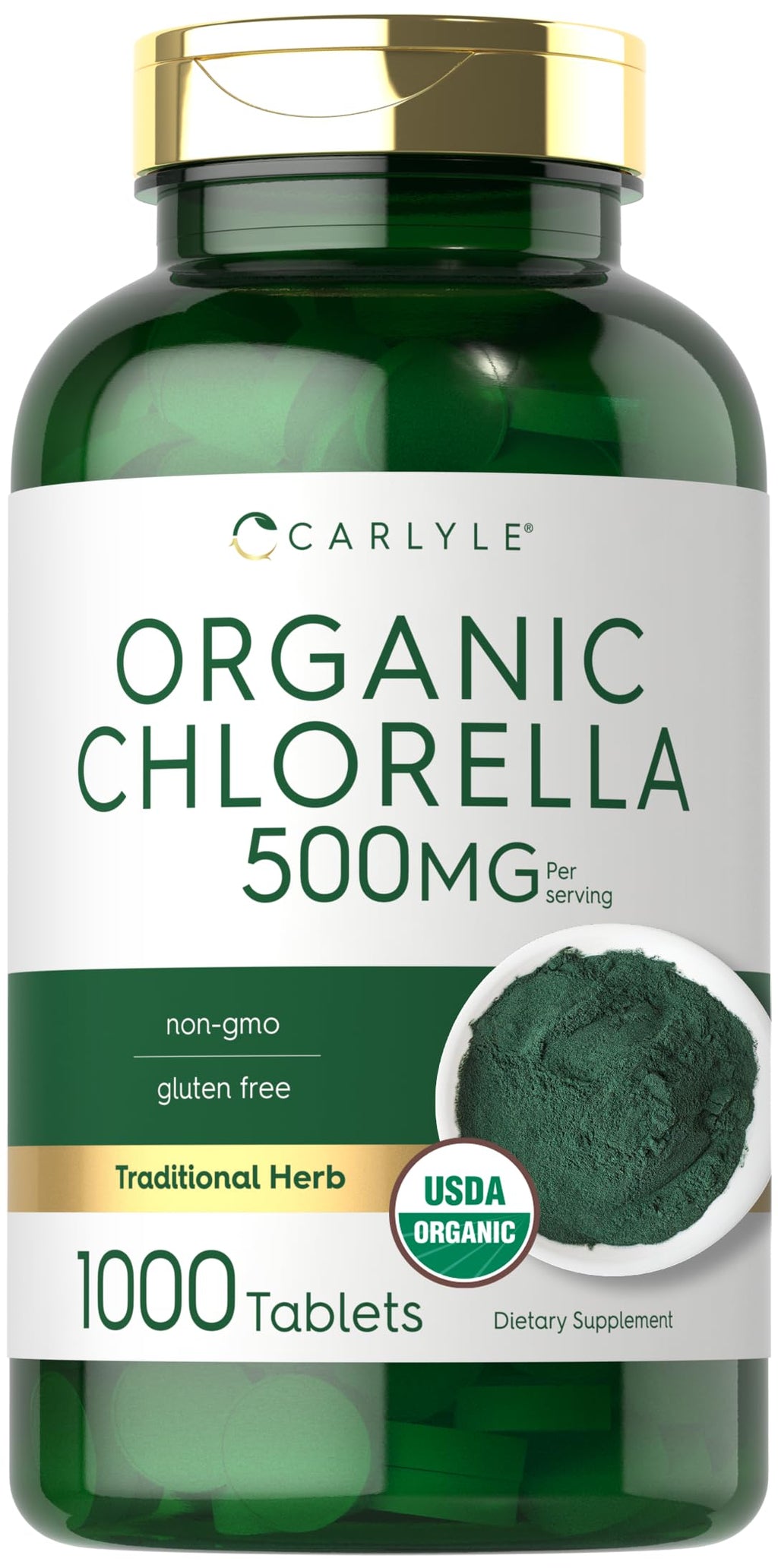 Organic chlorella supplement for energy
