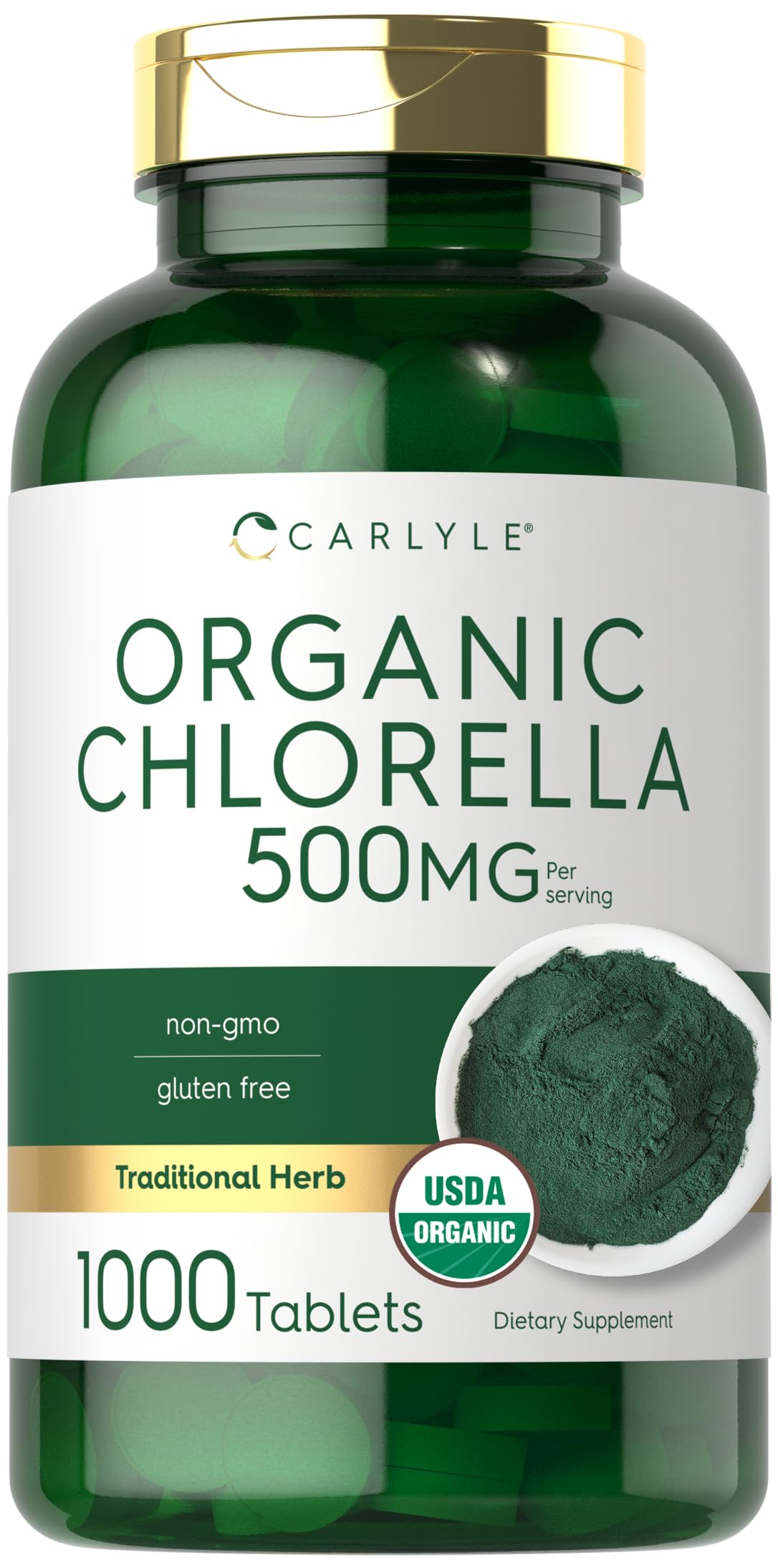 Organic chlorella supplement for energy