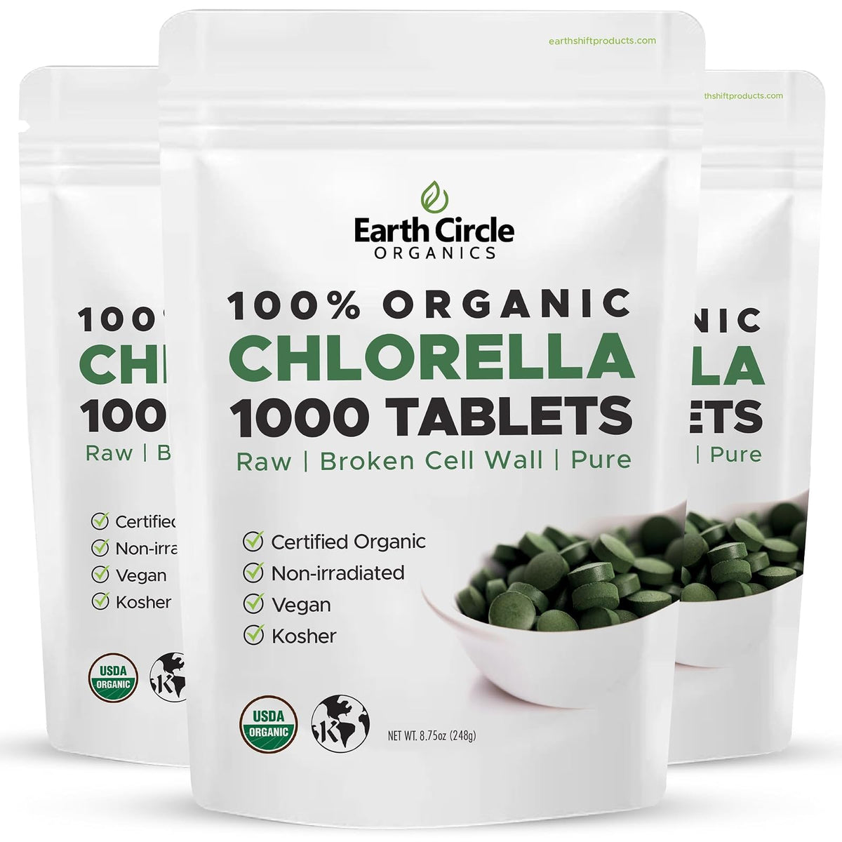 Organic chlorella tablets for detox