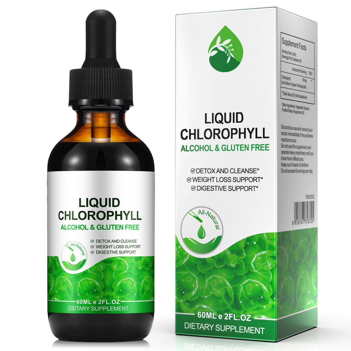 organic chlorophyll liquid drops