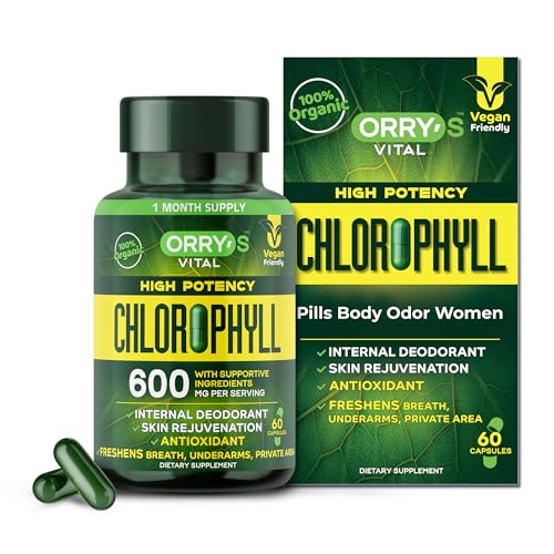 Organic chlorophyll supplement for body odor