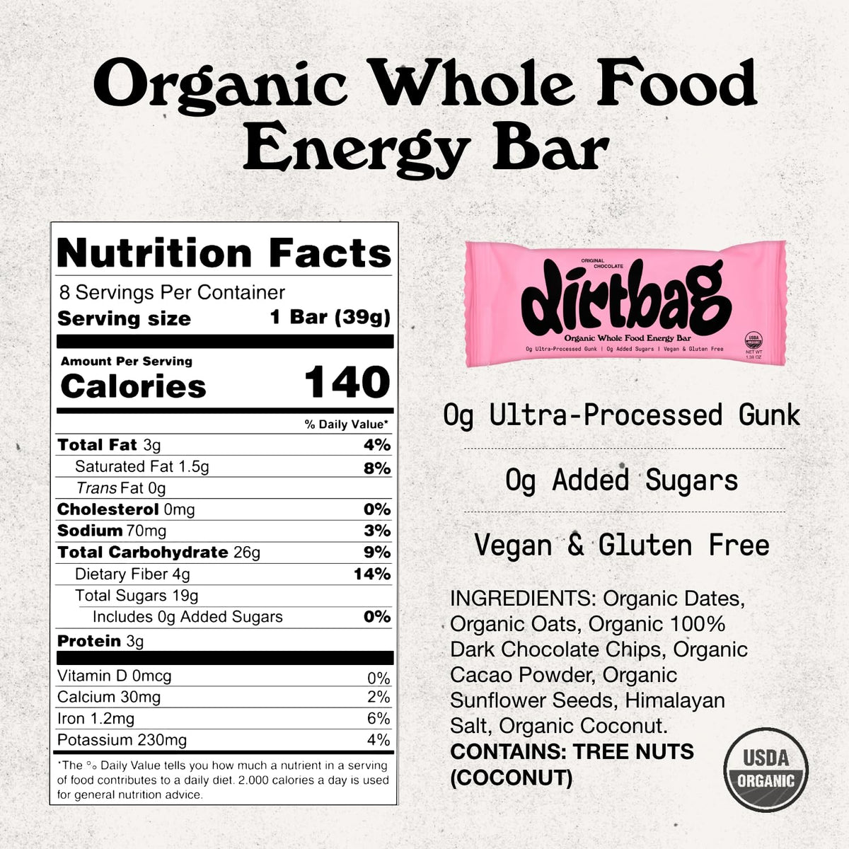 organic chocolate protein snack pack
