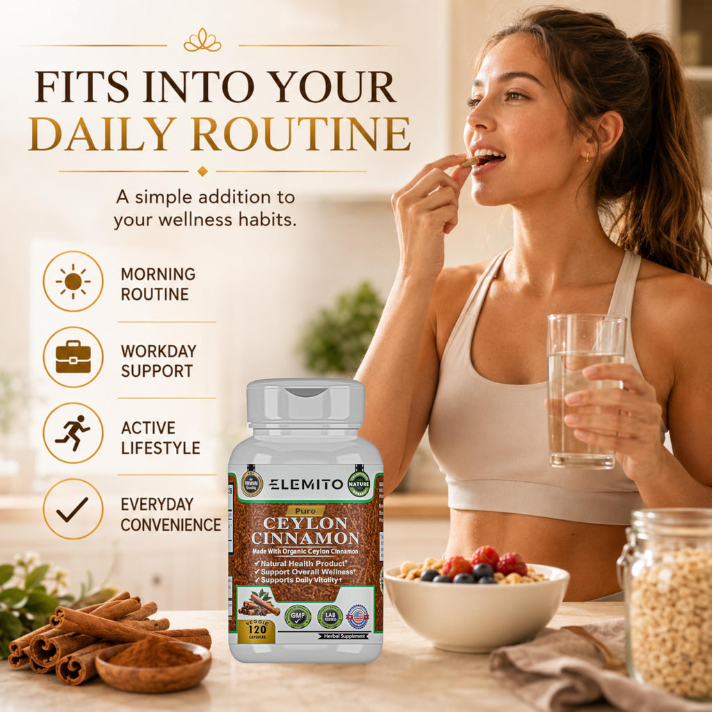 Organic cinnamon capsules for immune support